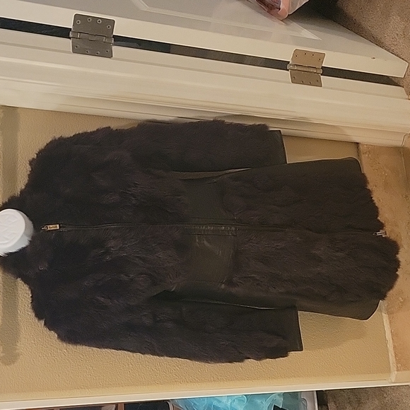 bebe | Jackets & Coats | Bebe Fur And Leather Coat | Poshmark